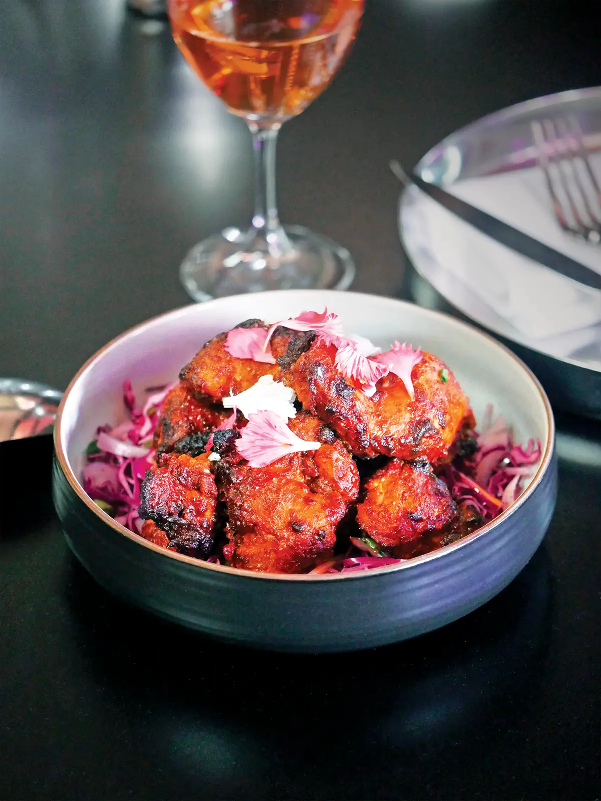 Chicken Tikka with Panch Phoron and Tarragon at Bibi Ji - Edible Santa ...