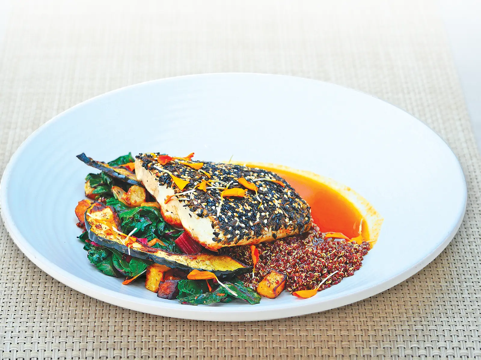 Herb-Crusted Fish of the Day at Mad & Vin - Edible Santa Barbara and ...