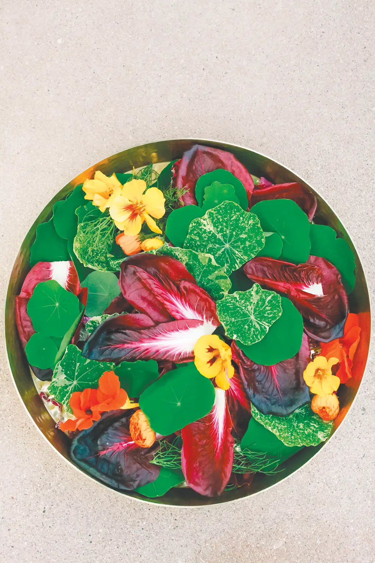 Nasturtium and Treviso Salad with Whole-Grain Mustard Vinaigrette ...